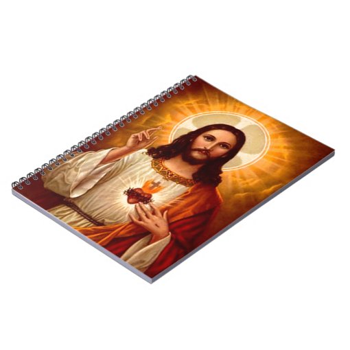Beautiful religious Sacred Heart of Jesus image Notebook | Zazzle