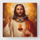 Beautiful religious Sacred Heart of Jesus image Square Wall Clock | Zazzle