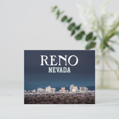 Beautiful Reno Skyline Postcard | Zazzle