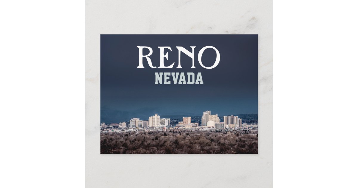 Beautiful Reno Skyline Postcard | Zazzle