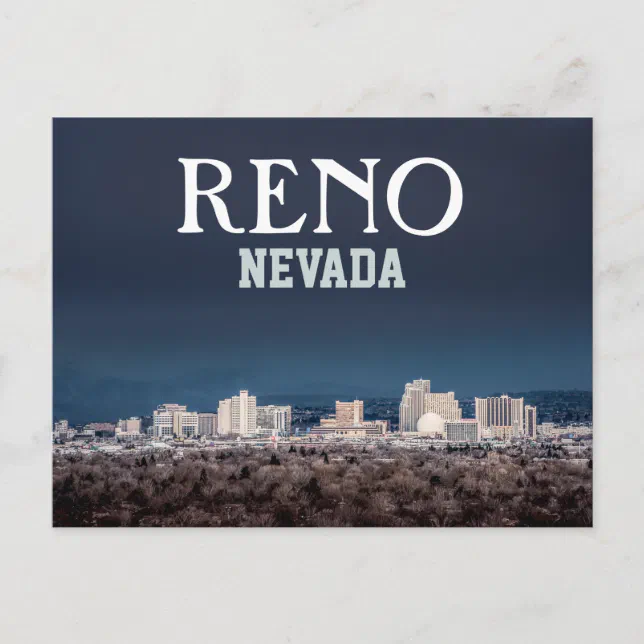 Beautiful Reno Skyline Postcard | Zazzle