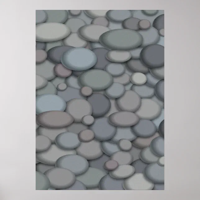 Beautiful River Rock Poster Template | Zazzle