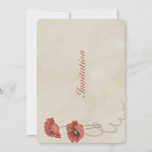 Beautiful rose flower invitation | Zazzle