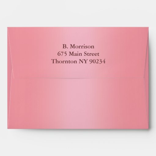 Beautiful Rose Gold Invitation Envelope | Zazzle