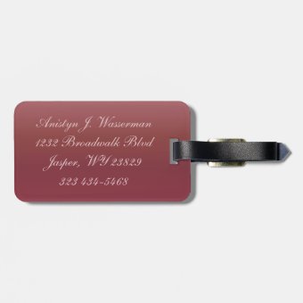 Beautiful Rose Gold Luggage Tag | Zazzle