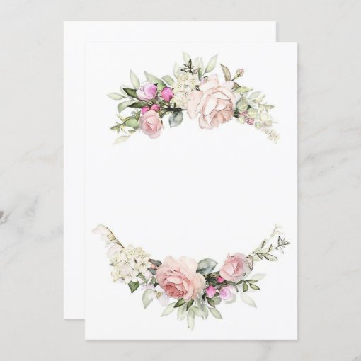 Beautiful rose wedding invitation template | Zazzle