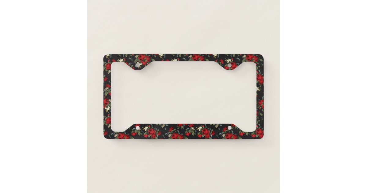 Beautiful Roses License Plate Frame | Zazzle