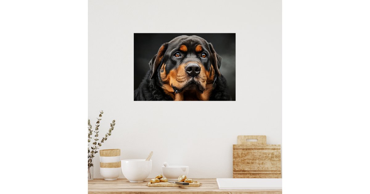 Beautiful Rottweiler Dog poster | Zazzle