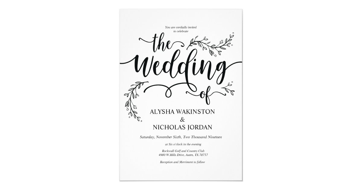 Beautiful Rustic Wedding Invitation Card | Zazzle.com