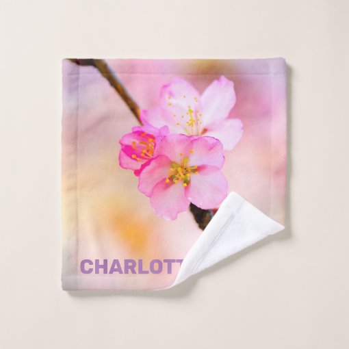 Beautiful Sakura Cherry Blossoms Bath Towel Set | Zazzle