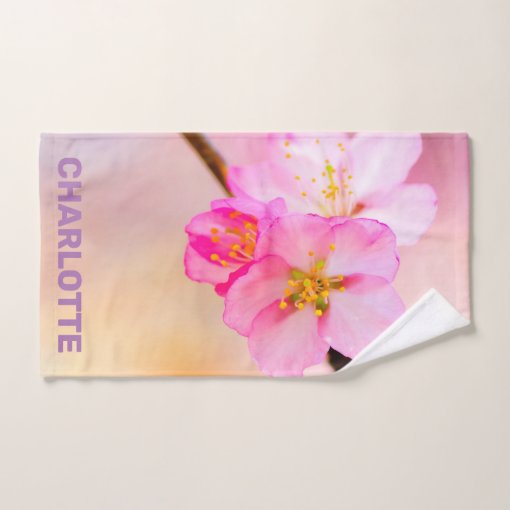 Beautiful Sakura Cherry Blossoms Bath Towel Set | Zazzle