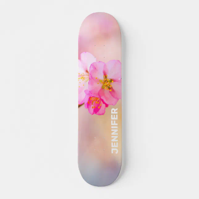 Beautiful Sakura Cherry Blossoms Skateboard | Zazzle