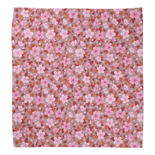 Beautiful Sakura Flower Illustration Bandana | Zazzle.com