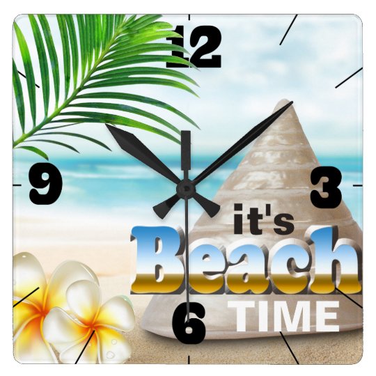 Starfish Beach Tropical Summer Square Wall Clock | Zazzle.com
