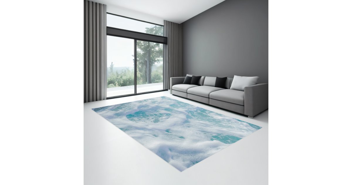beautiful sea foam rug | Zazzle