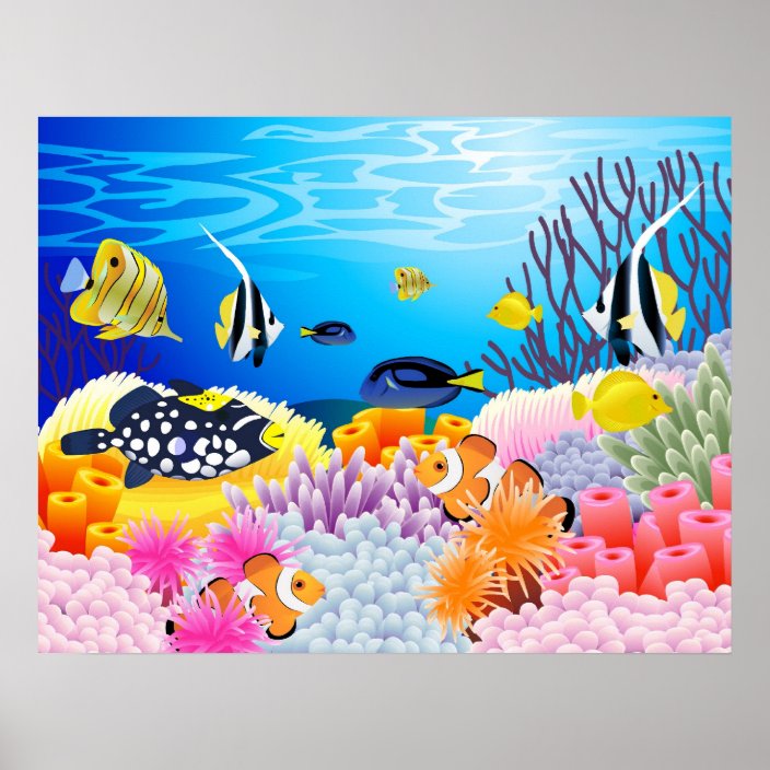 Beautiful sea life poster | Zazzle.com