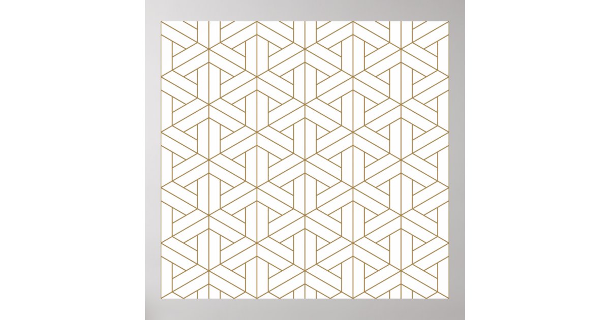 Beautiful Seamless pattern japanese shoji kumiko, Poster | Zazzle