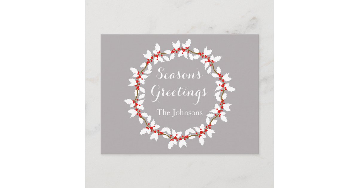 Beautiful Seasons Greetings Postcard | Zazzle