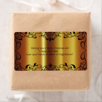 Beautiful, Shiny Gold, Custom, Wedding Wine Label | Zazzle