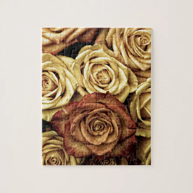 Beautiful Siena Roses Photo Jigsaw Puzzle | Zazzle