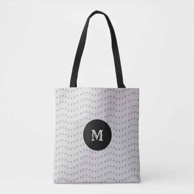 Beautiful Silver Dotted Lines Tote Bag | Zazzle