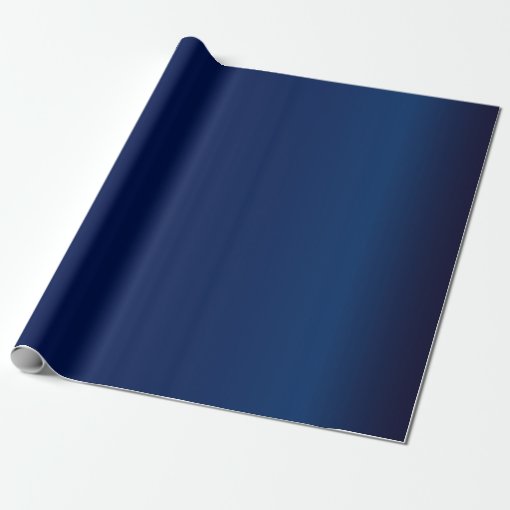 Beautiful Simple Sheen Navy Blue Satin Wrapping Paper | Zazzle