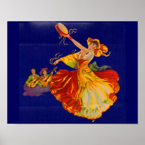 beautiful Spanish dancer Poster | Zazzle