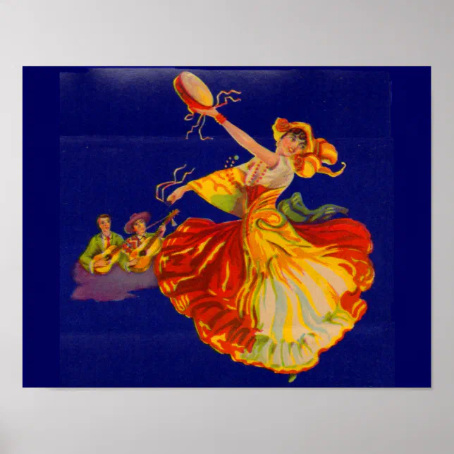 beautiful Spanish dancer Poster | Zazzle