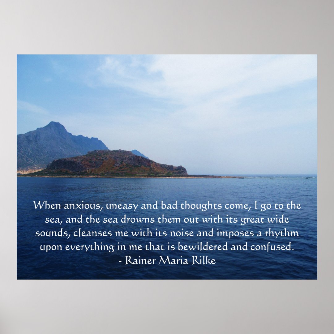 Beautiful Spiritual Quote OCEAN PICTURE POSTER | Zazzle