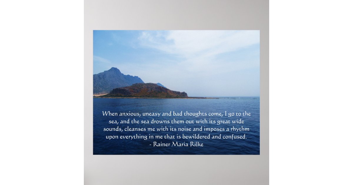 Beautiful Spiritual Quote OCEAN PICTURE POSTER | Zazzle