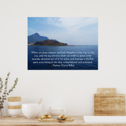 Beautiful Spiritual Quote OCEAN PICTURE POSTER | Zazzle