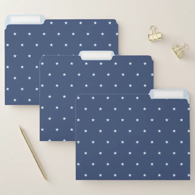 Beautiful Star Pattern File Folder | Zazzle