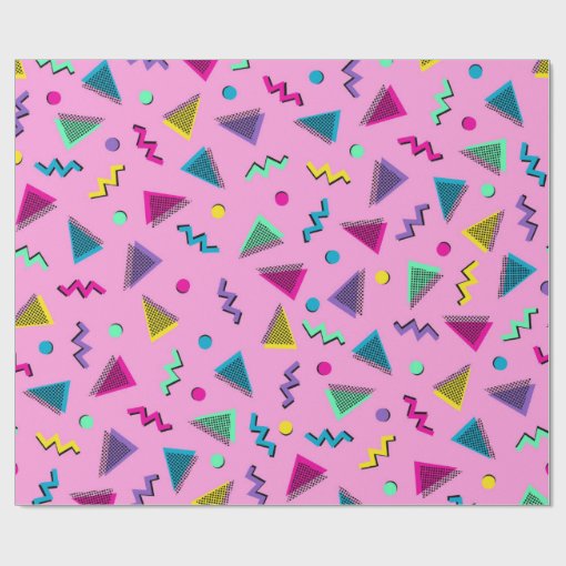 Beautiful style from the 80s wrapping paper | Zazzle