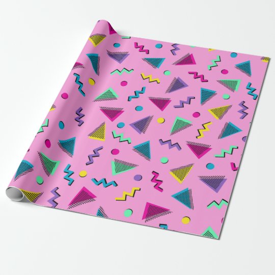 Beautiful style from the 80s wrapping paper | Zazzle.com