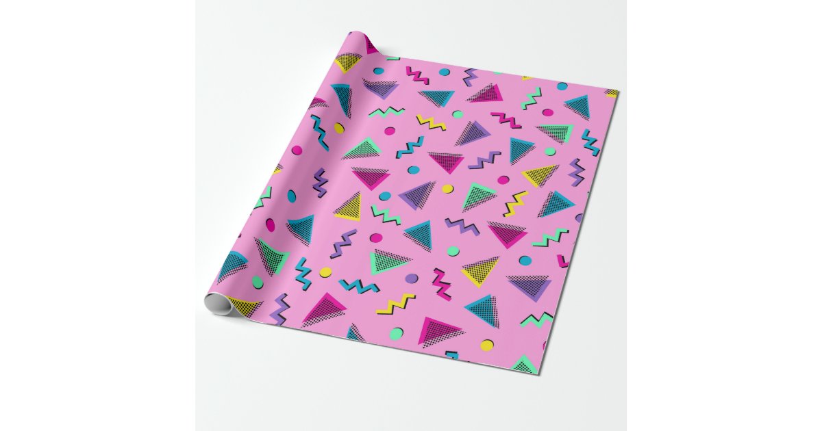 Beautiful style from the 80s wrapping paper | Zazzle