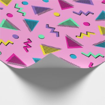Beautiful style from the 80s wrapping paper | Zazzle