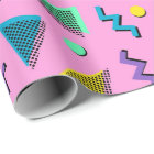 Beautiful style from the 80s wrapping paper | Zazzle