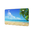 Beautiful Summer Beach 2 License Plate | Zazzle