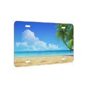 Beautiful Summer Beach 2 License Plate | Zazzle