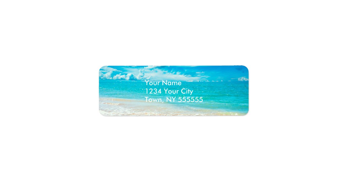 Beautiful Summer Beach Label | Zazzle