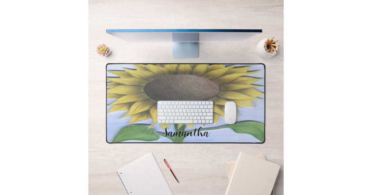 Beautiful Sunflower Desk Mat | Zazzle