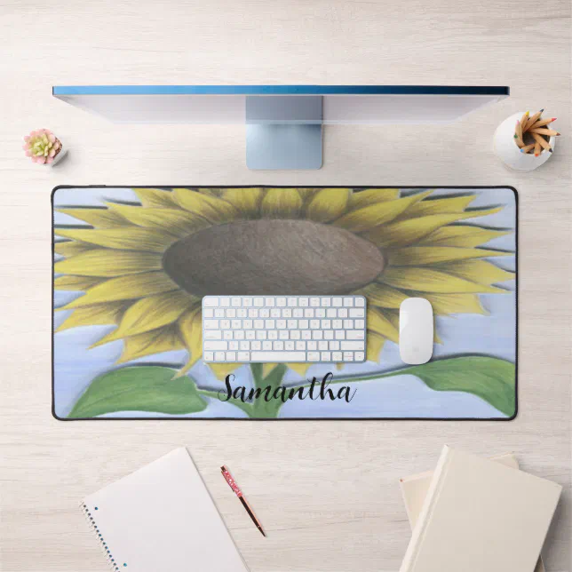 Beautiful Sunflower Desk Mat | Zazzle