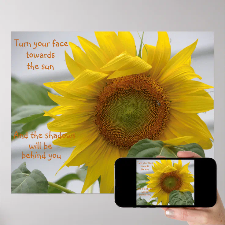 Beautiful Sunflower Motivational Poster | Zazzle