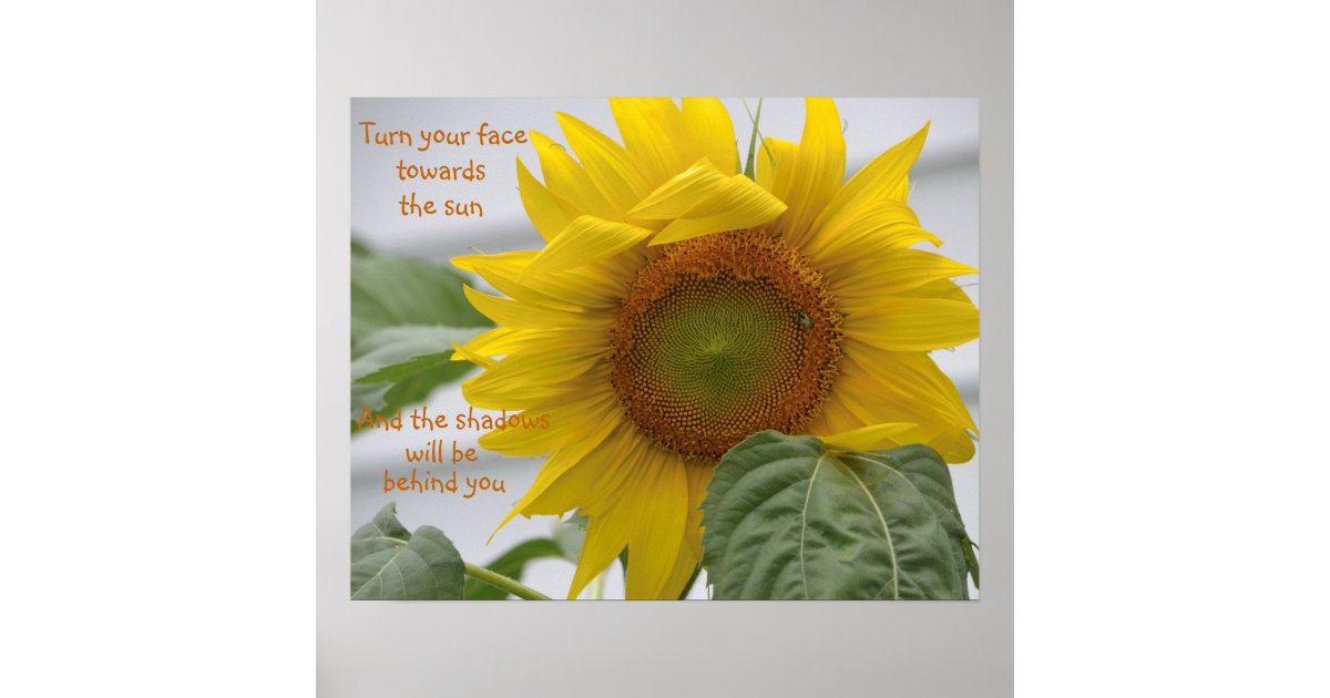 Beautiful Sunflower Motivational Poster | Zazzle
