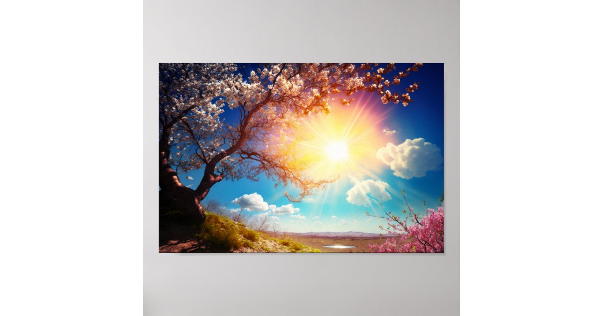 Beautiful Sunny Bright Day Art Poster | Zazzle