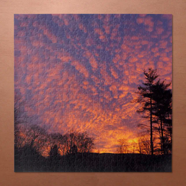 Beautiful Sunrise Sky with Clouds Jigsaw Puzzle | Zazzle