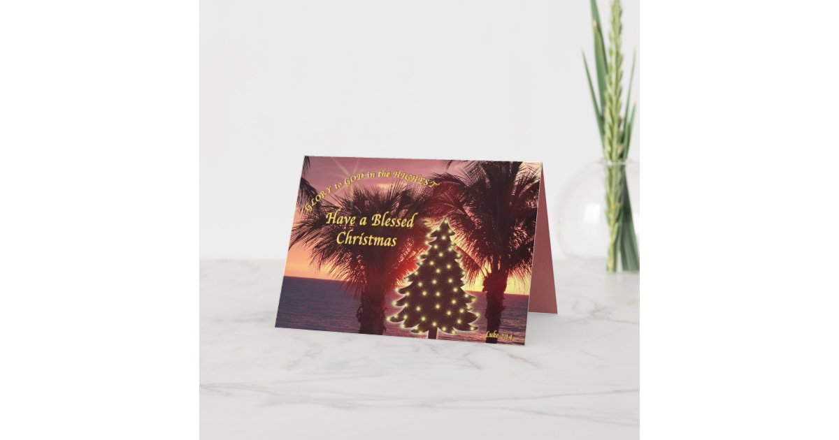 Beautiful Sunset Christian Christmas Cards | Zazzle