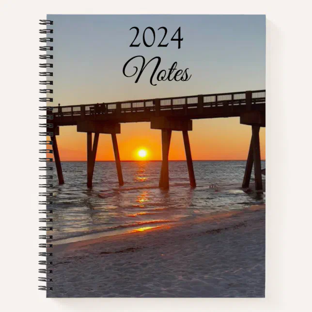 Beautiful Sunset On The Beach Spiral Notebook | Zazzle