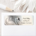 Beautiful Swan White & Silver Elegant Invitation Label | Zazzle