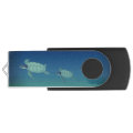 Beautiful swimming sea turtles flash drive | Zazzle